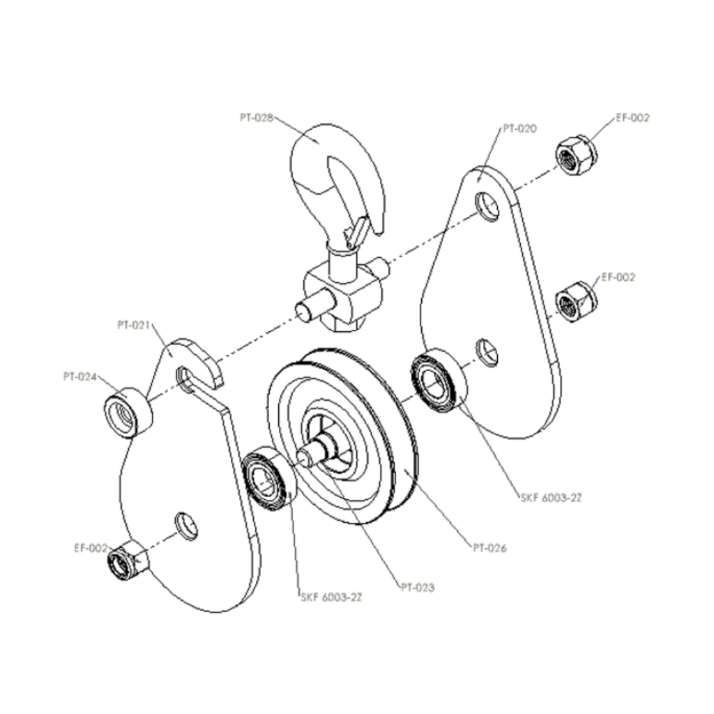 PATESCA PARA ELEVAÇÃO DE CARGAS – 0,8 TON – Site Horebe